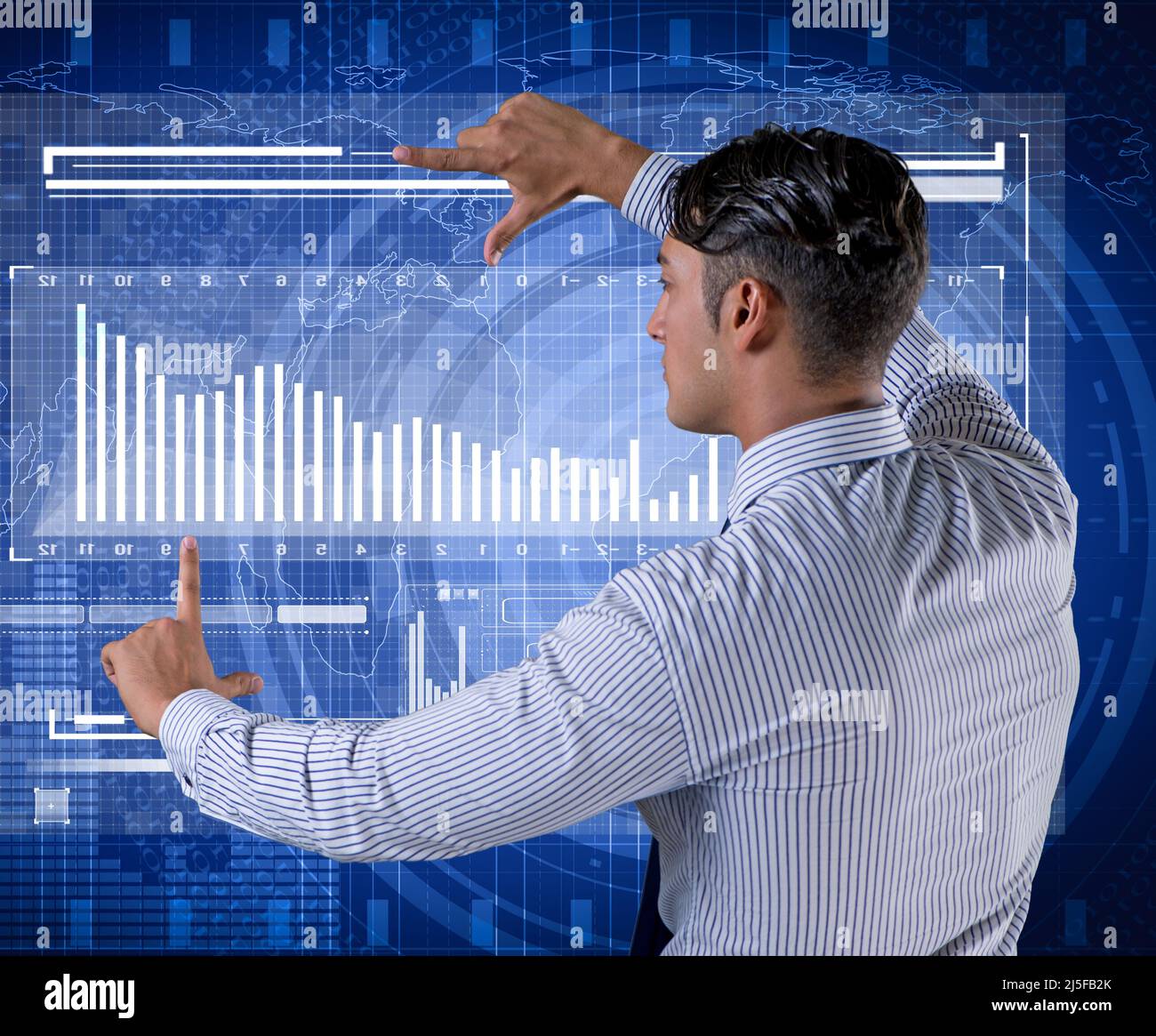 The man in stock exchange trading concept Stock Photo - Alamy
