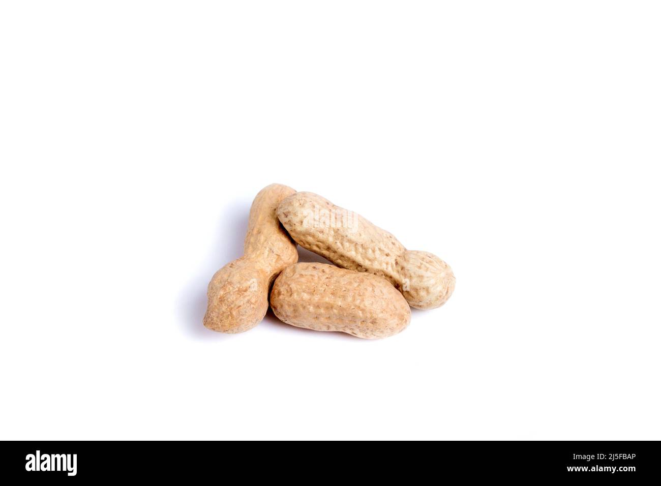 Peeled peanuts and peanut pod isolated on white background Stock Photo ...