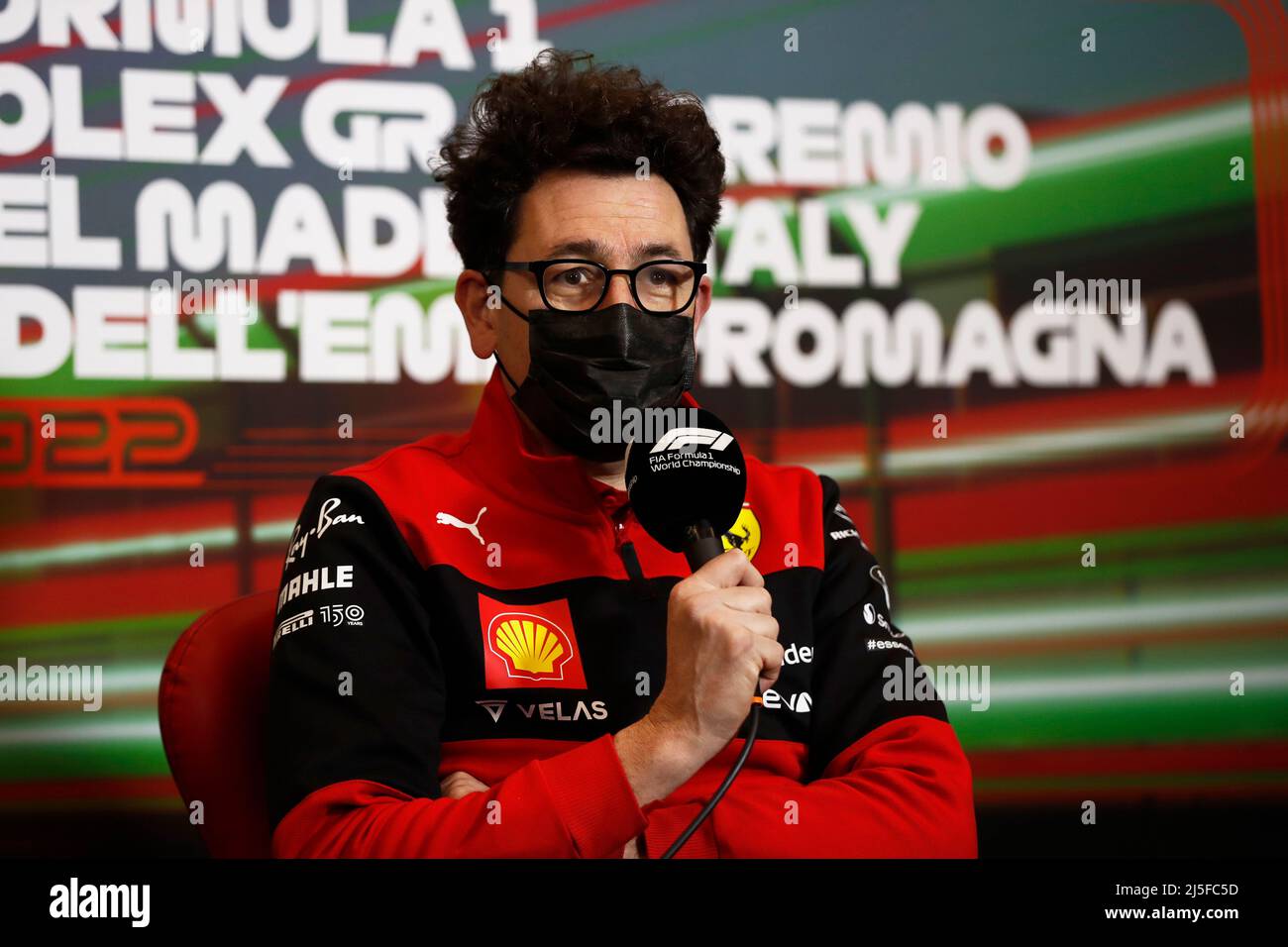 Mattia Binotto (ITA) Ferrari Team Principal in the FIA Press Conference ...