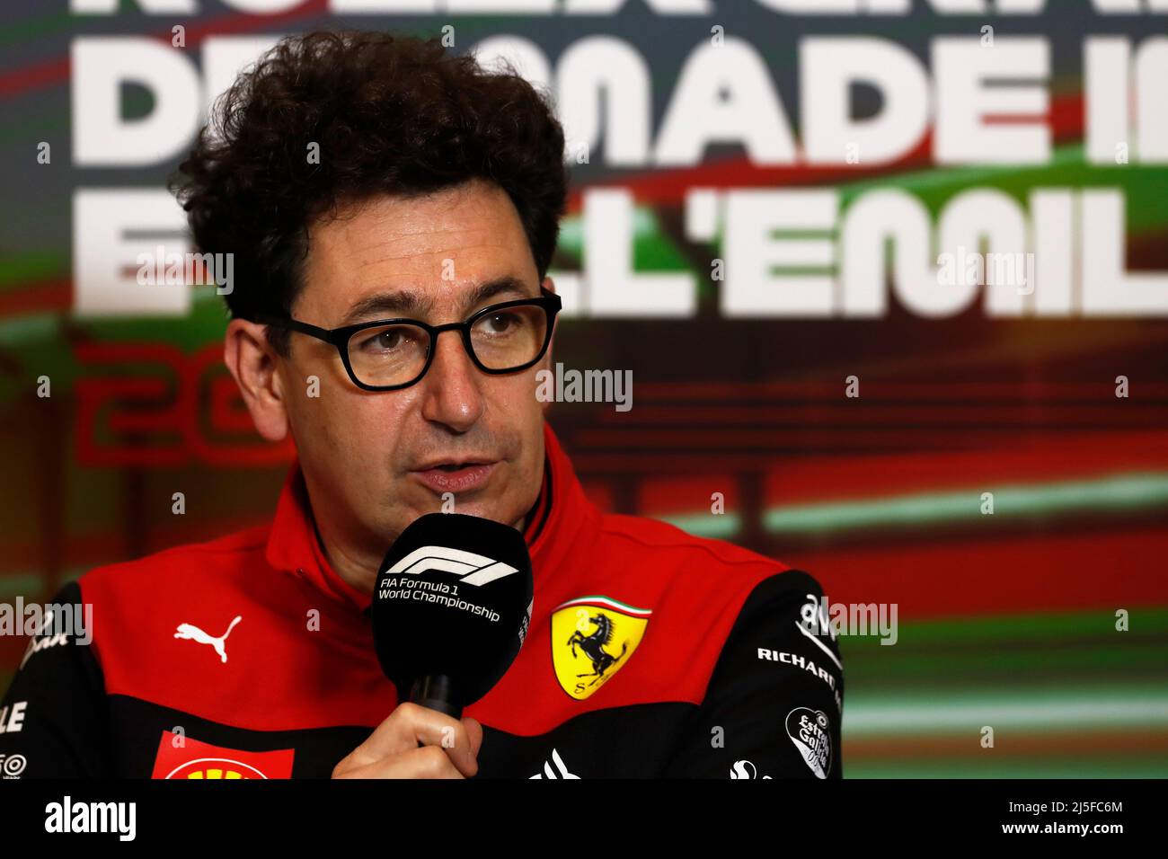 Mattia Binotto (ITA) Ferrari Team Principal in the FIA Press Conference ...