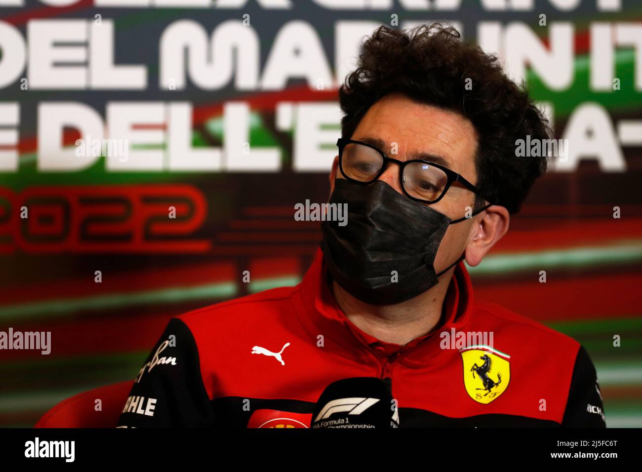 Mattia Binotto (ITA) Ferrari Team Principal in the FIA Press Conference ...