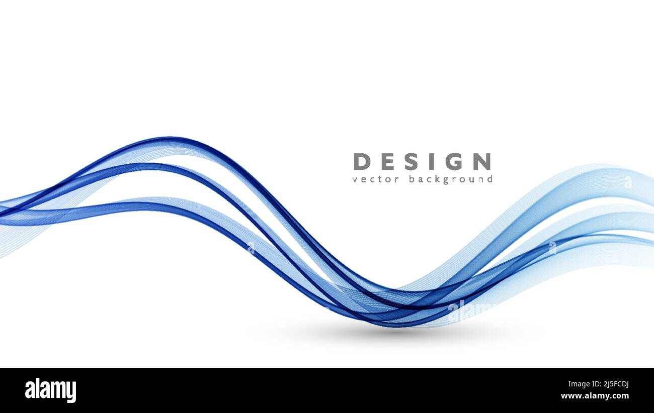 Vector abstract colorful flowing wave lines isolated on white ...