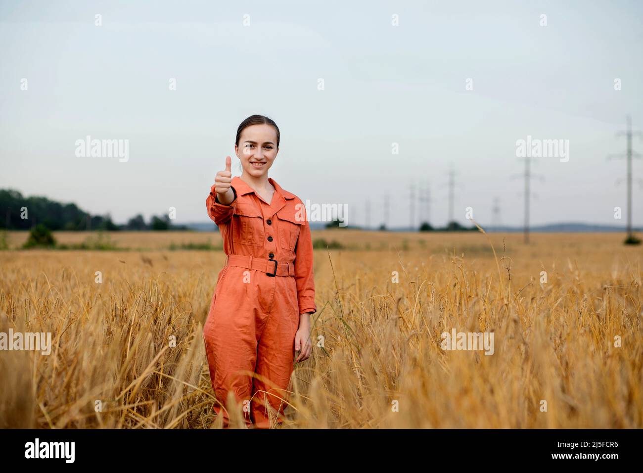 Portrait Agronomist farmer with digital tablet computer in wheat field ...