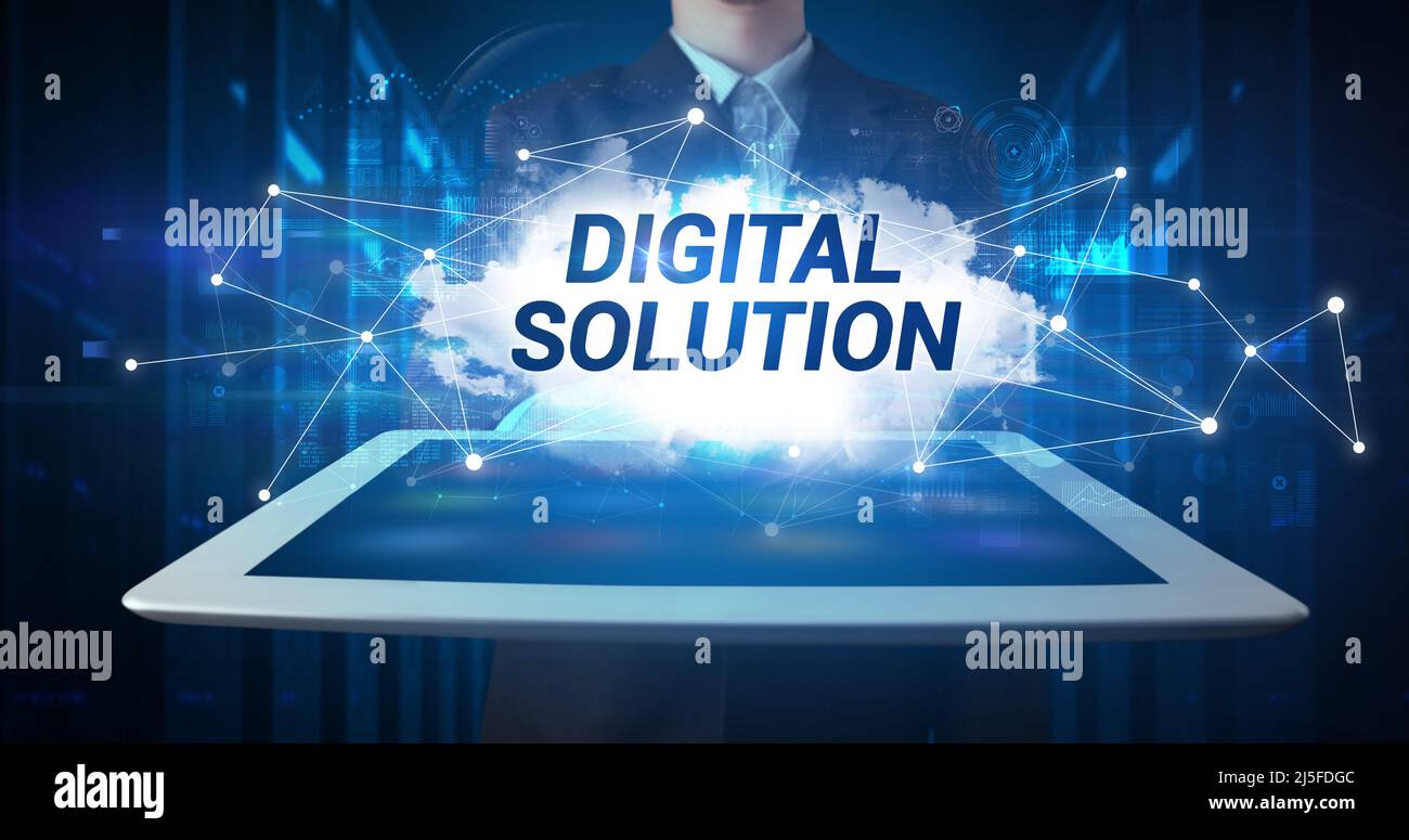 Person holding tablet, technology concept Stock Photo - Alamy