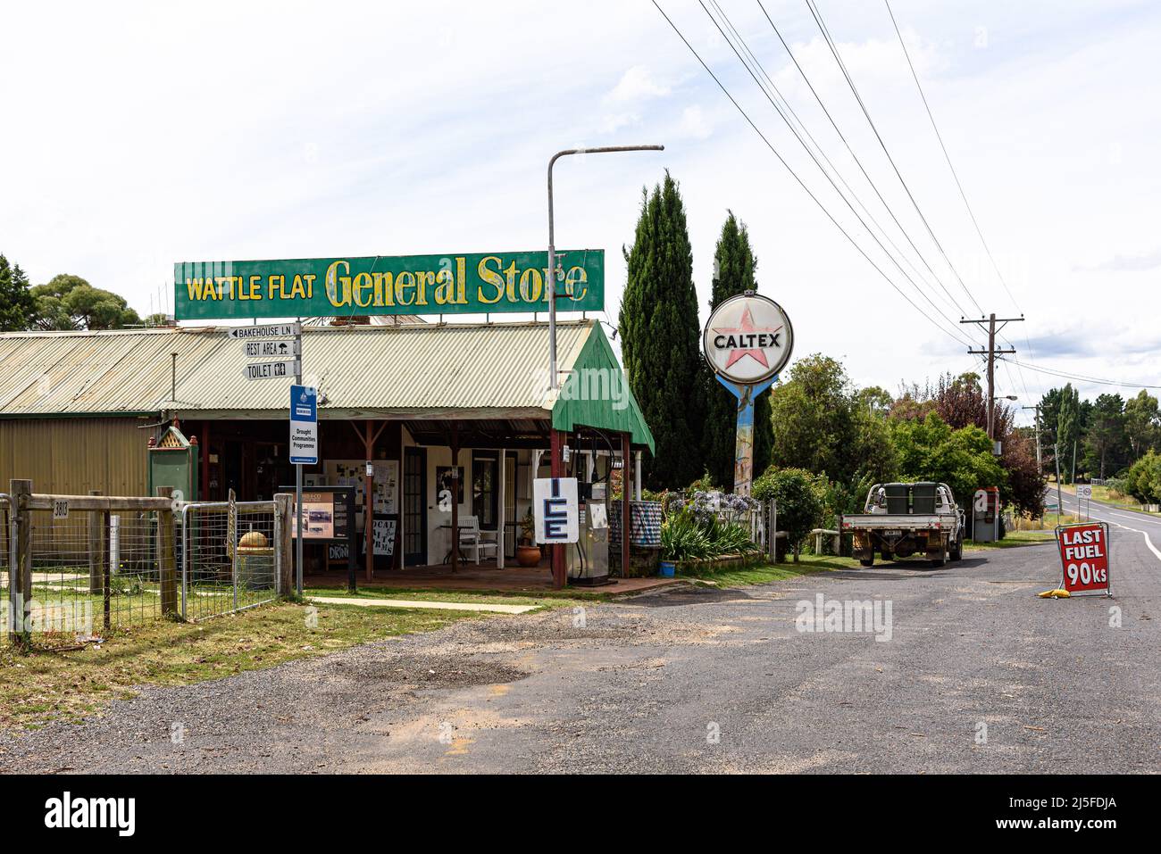 The Wattle Flat General Store and Caltex Service Station Stock Photo ...