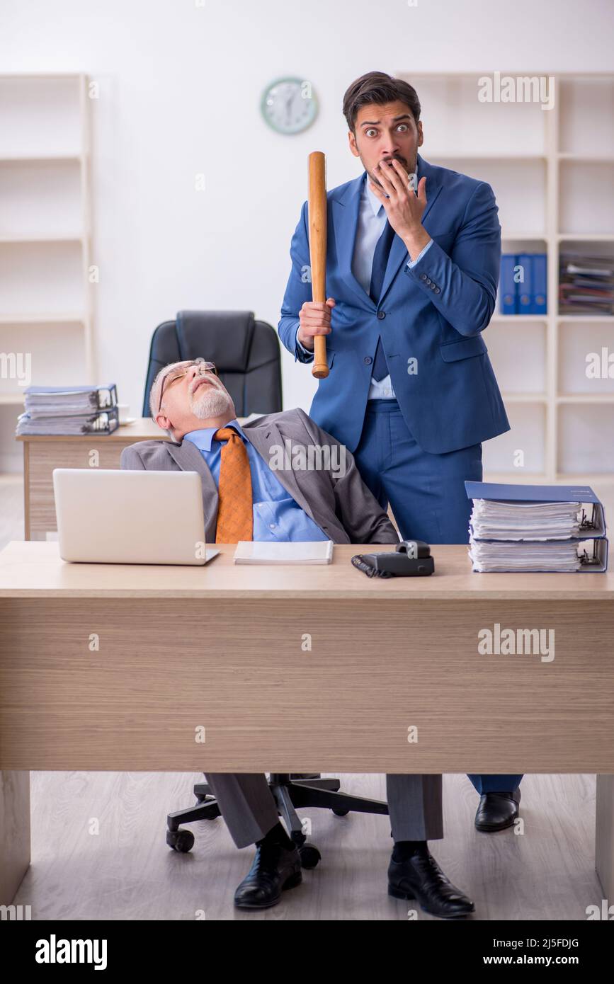Two colleagues in bullying concept at workplace Stock Photo - Alamy