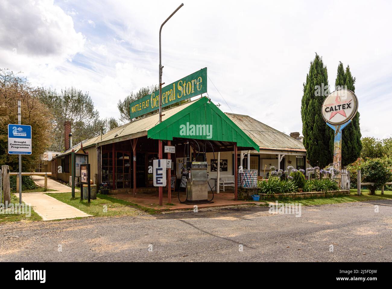 The Wattle Flat General Store and Caltex Service Station Stock Photo ...