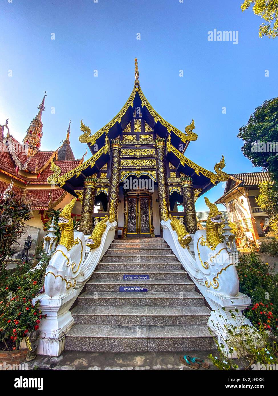 Temple in Mae Hong Son in Thailand Stock Photo - Alamy