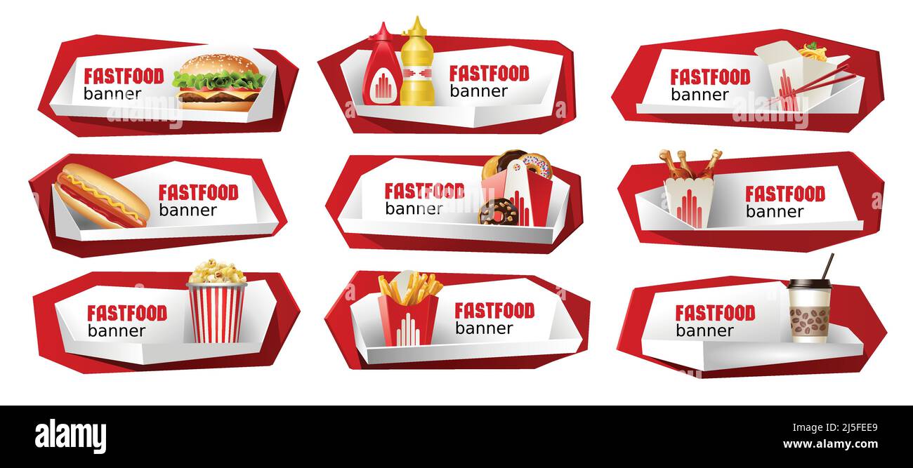 Fast food restaurant menu banners hi-res stock photography and images ...