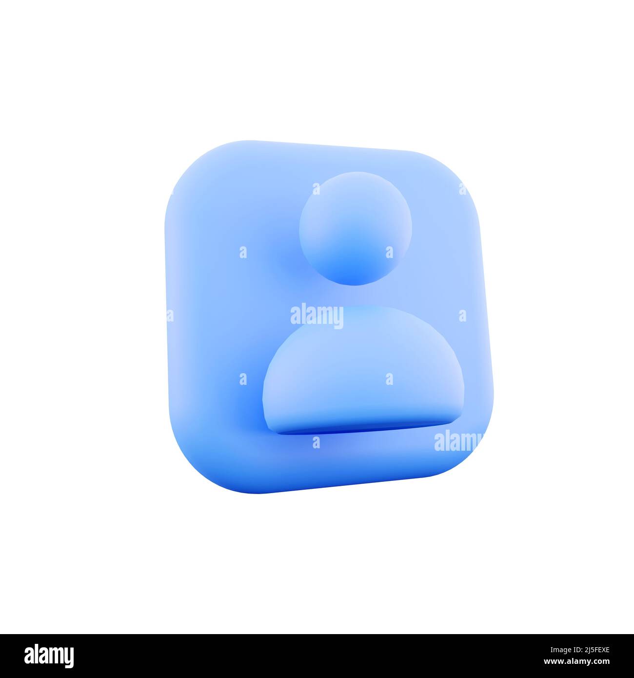3d render user icon isolated on white background. 3D rendered digital ...