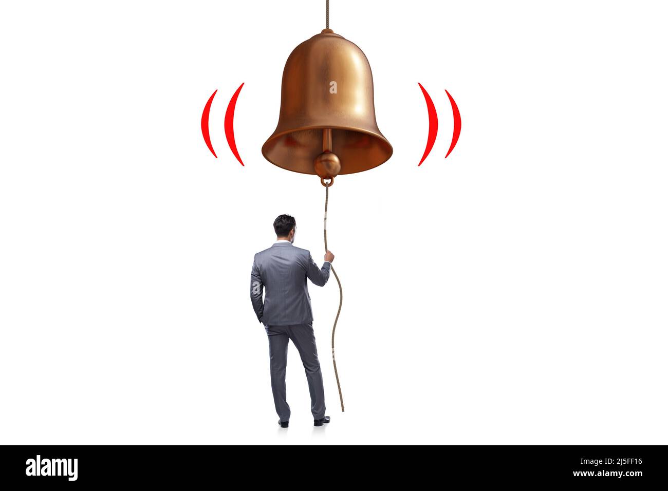Man ringing doorbell Cut Out Stock Images & Pictures - Alamy