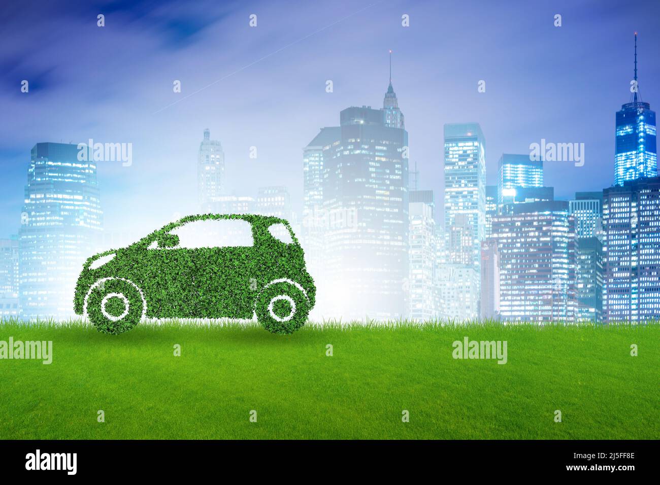 Concept of the ecological electric car Stock Photo - Alamy