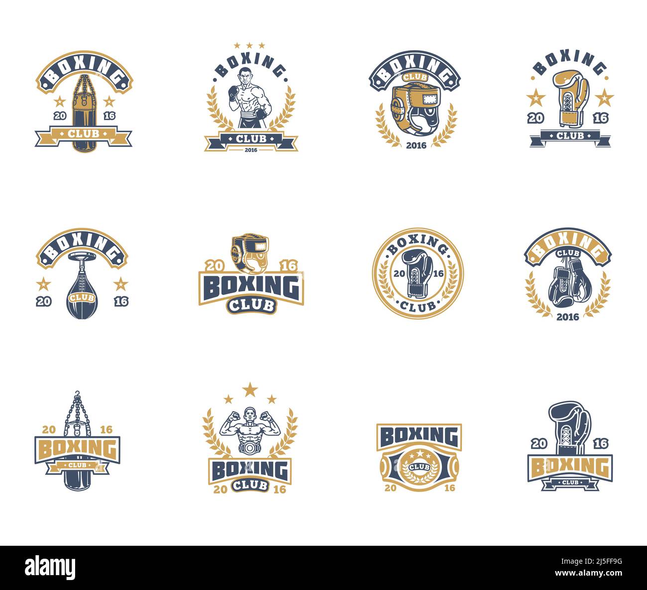 Boxing emblems hi-res stock photography and images - Alamy