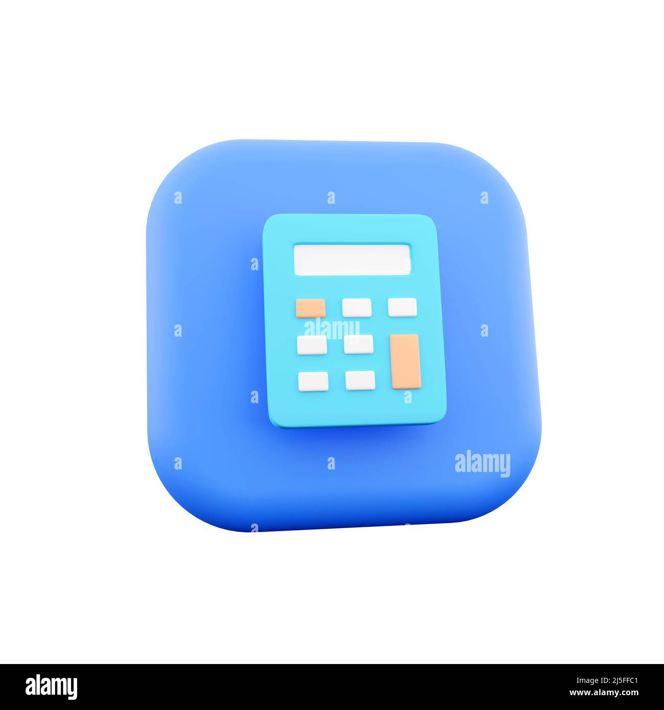3d render Calculator icon on white background 3d render illustration ...