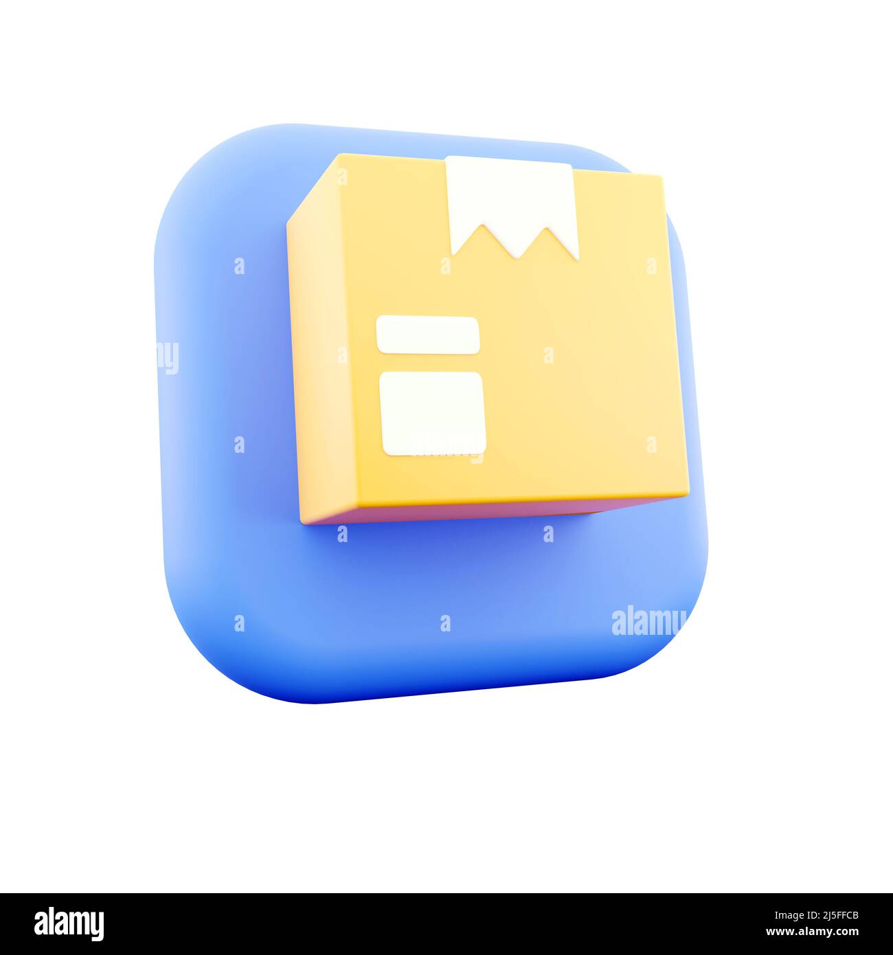 3d render Cardboard box, delivery package, shipping box. Transportation ...