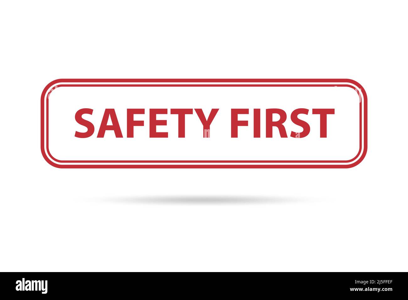 Safety first badge in the industrial safety concept Stock Photo - Alamy