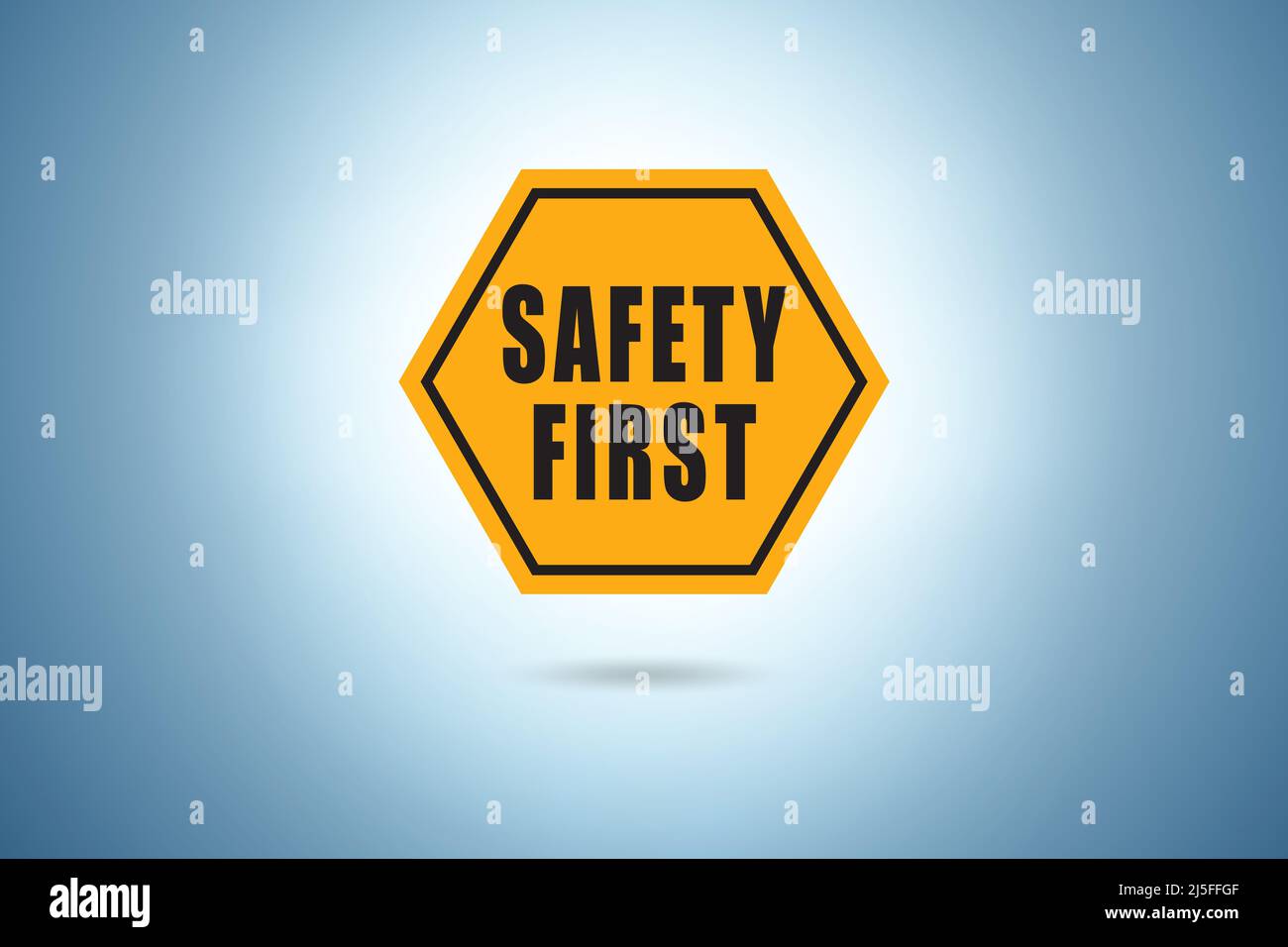 Safety first badge in the industrial safety concept Stock Photo - Alamy