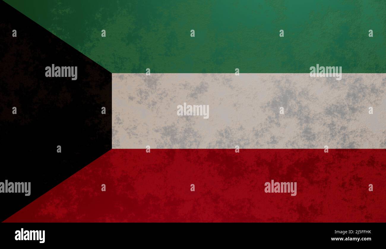 Kuwait national flag. 3D Render Stock Photo - Alamy