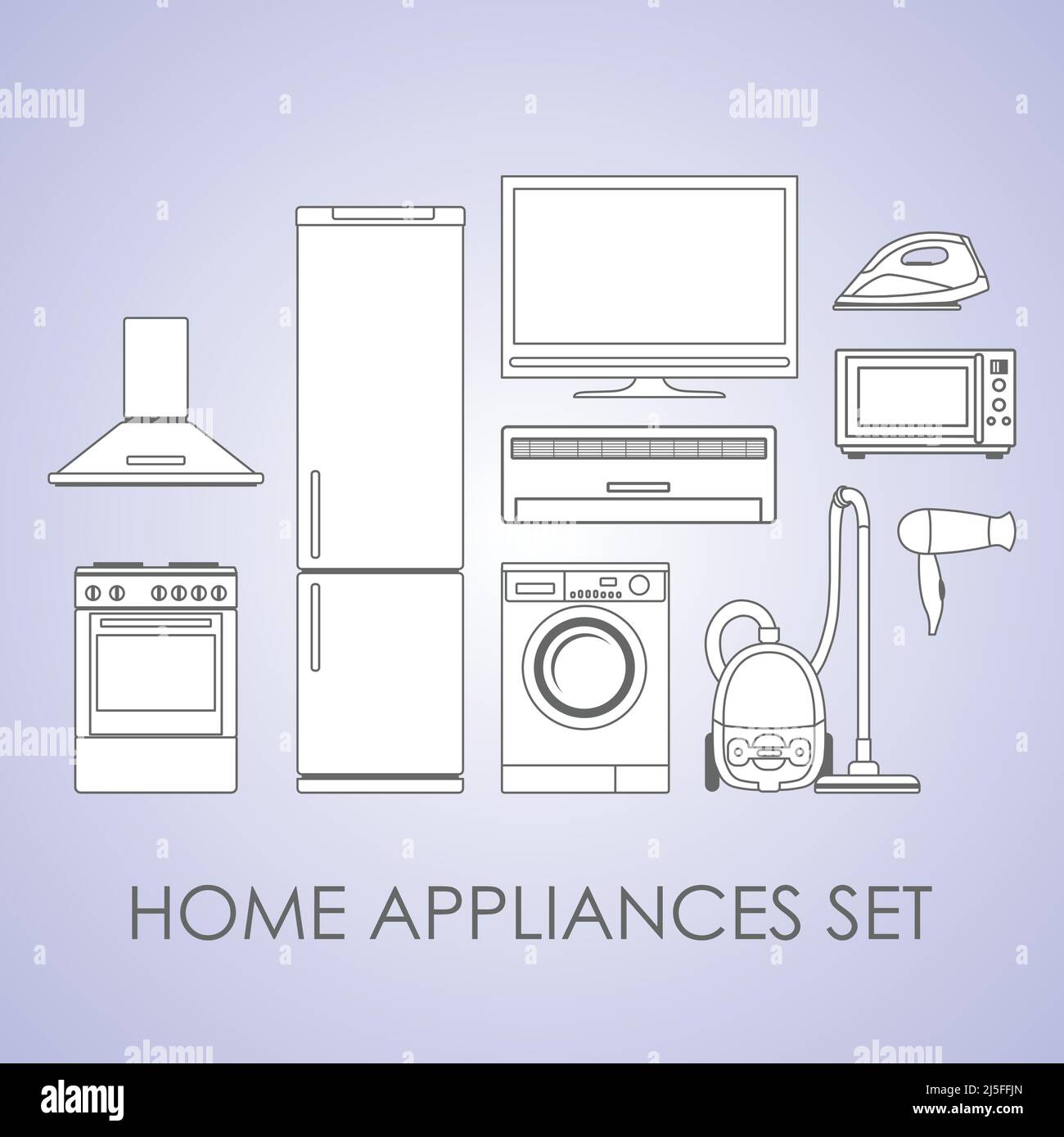 Set of household appliances Stock Vector Image & Art - Alamy