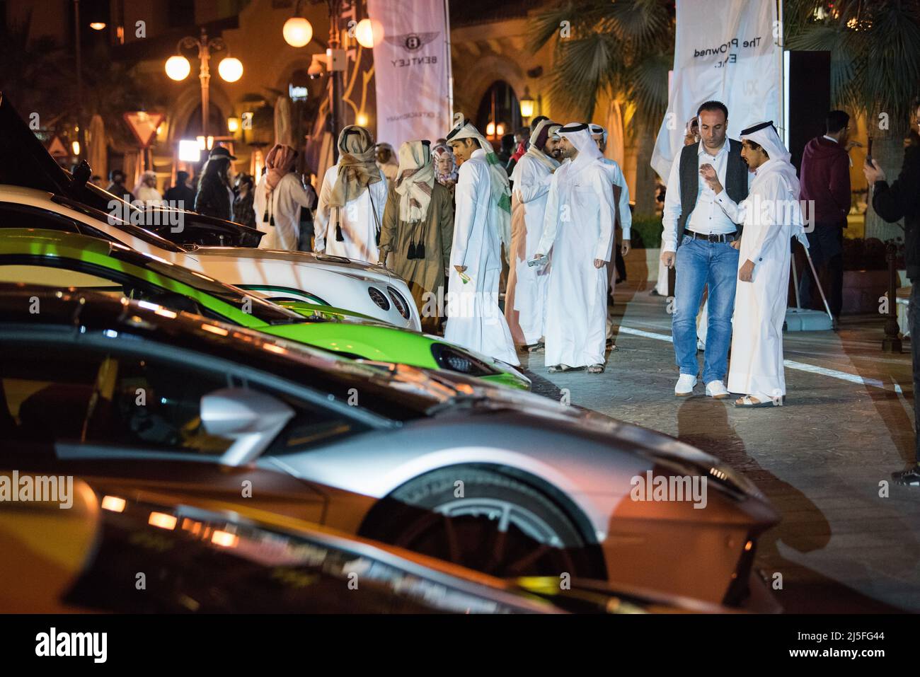 Doha ,Qatar, February 01,2020 : Exhibition of luxury supercars ...