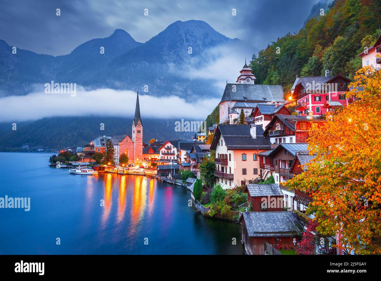 Hallstatt, Austria - Scenic postcard view of world famous Hallstatt ...