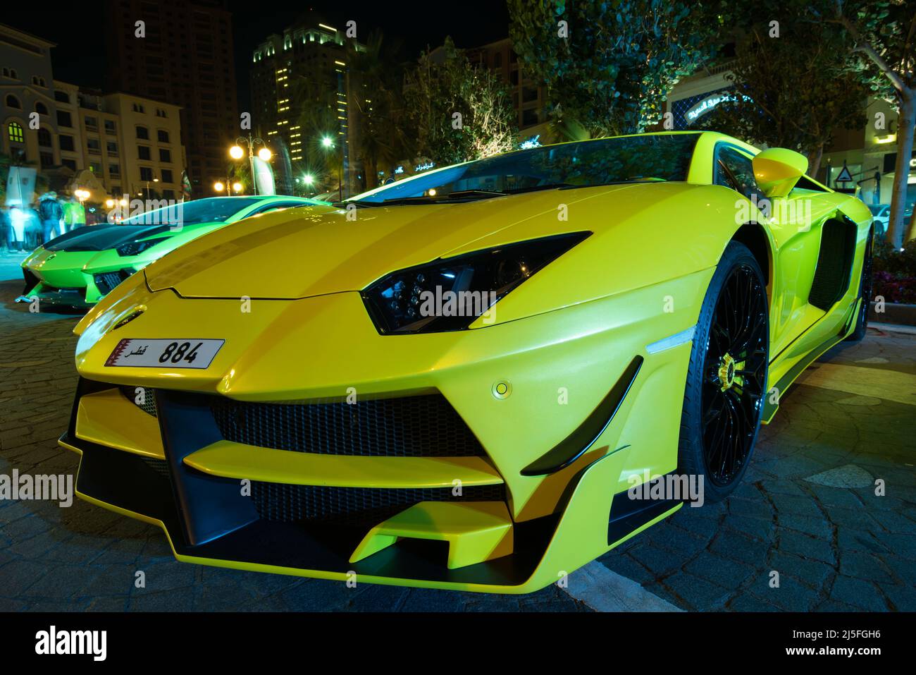Doha ,Qatar, February 01,2020 : Exhibition of luxury supercars ...
