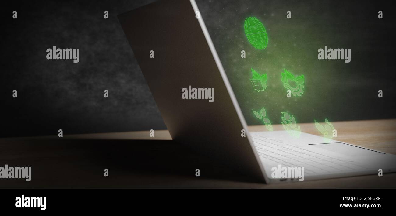 Concept of esg banner background 3D Render Stock Photo - Alamy