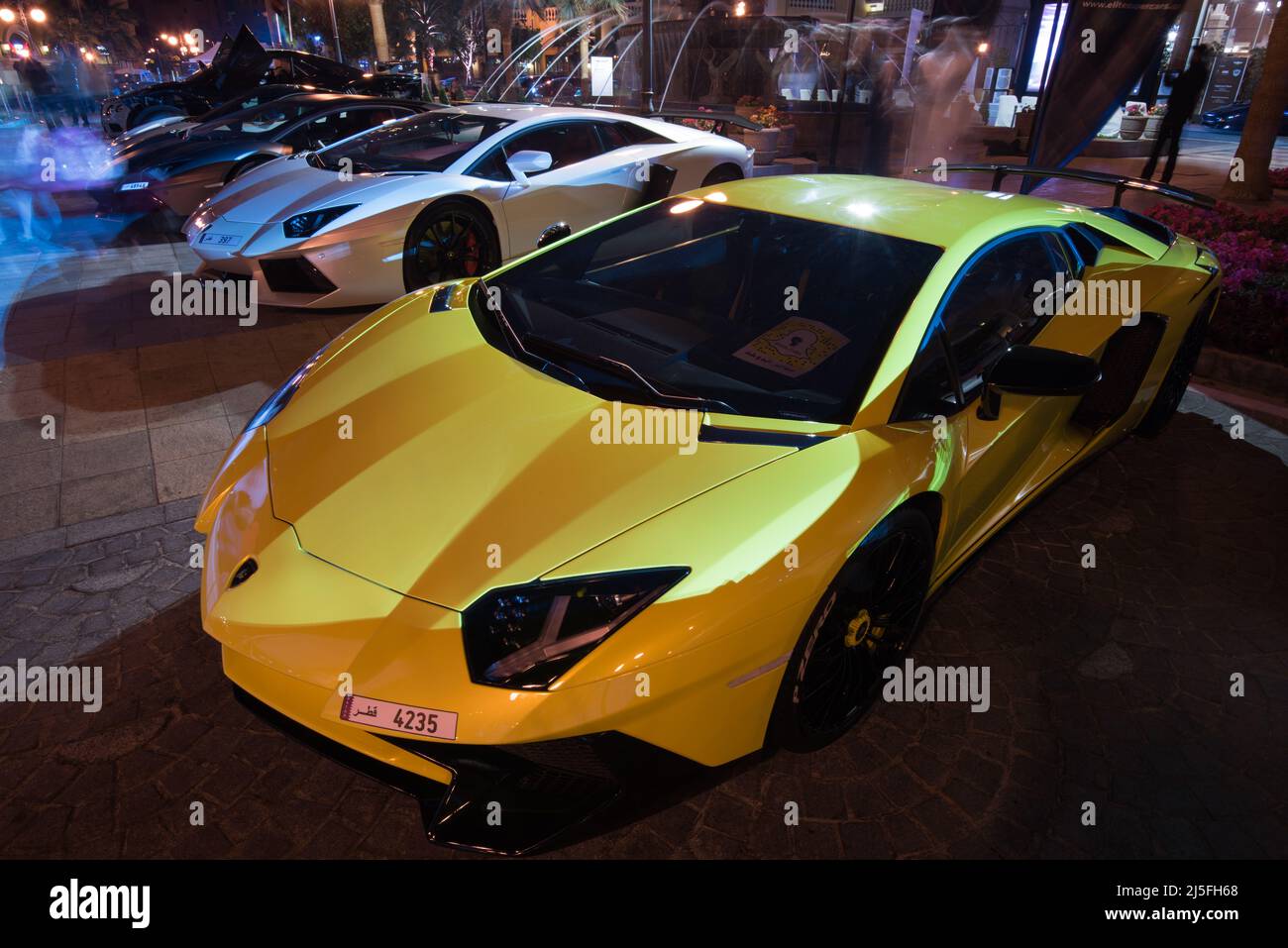 Doha ,Qatar, February 01,2020 : Exhibition of luxury supercars ...