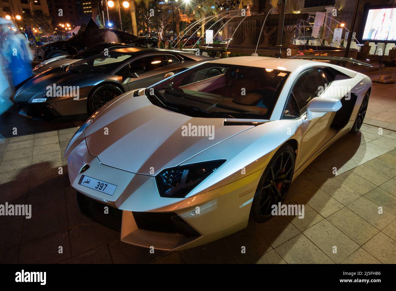 Doha ,Qatar, February 01,2020 : Exhibition of luxury supercars ...