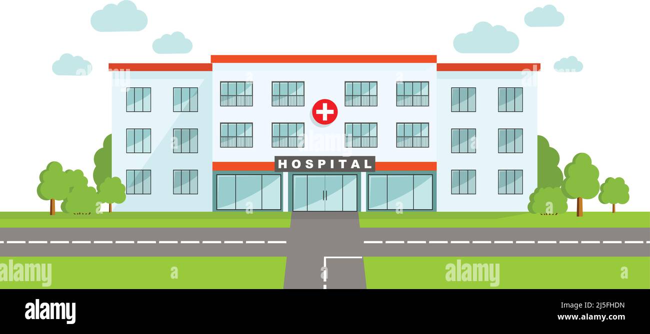 Medical concept. Panoramic background with hospital building Stock ...