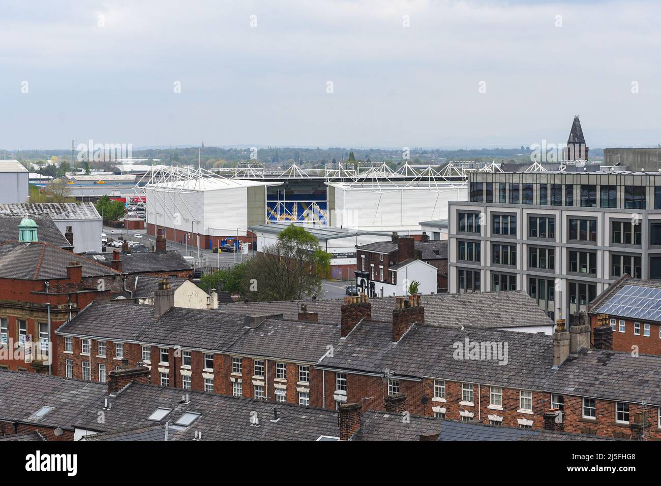 A general view of the Halliwell Jones Stadium, the home of Warrington ...