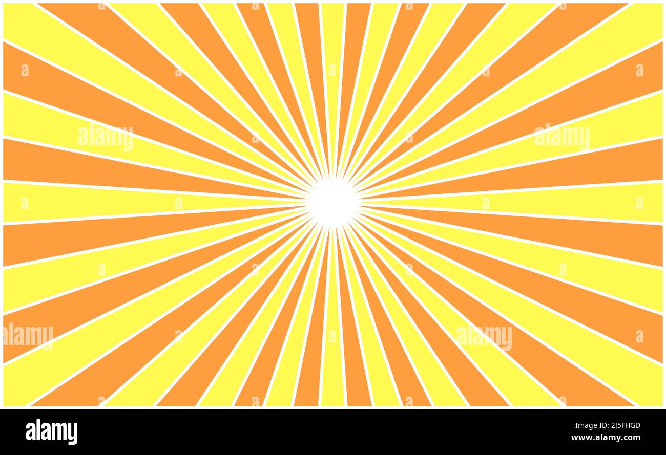 abstract orange yellow sun rays, retro styled sun burst pattern texture ...
