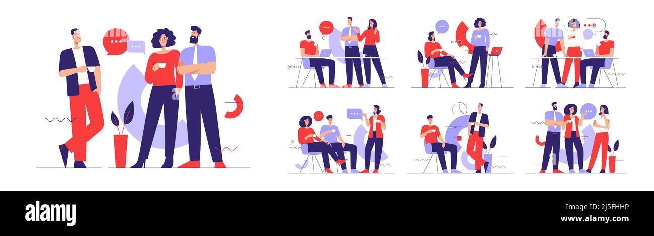 Work coffee colleagues Stock Vector Images - Alamy