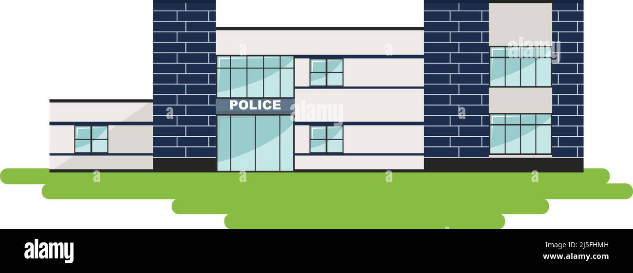 Panoramic background with police department building Stock Vector Image ...