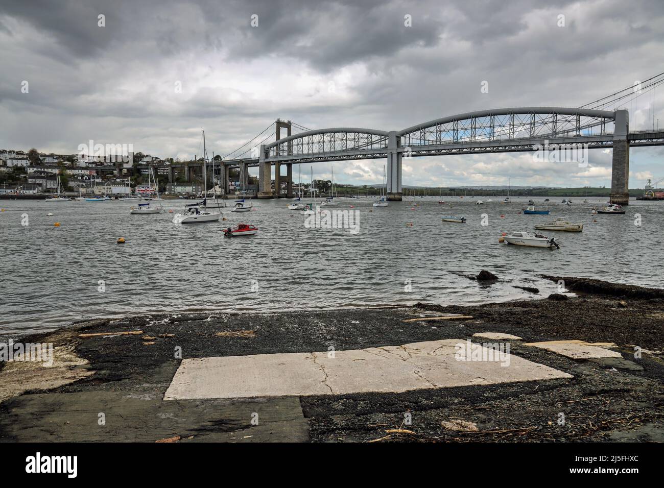 The slipway from the former Saltash Ferry at Saltash Passage in ...