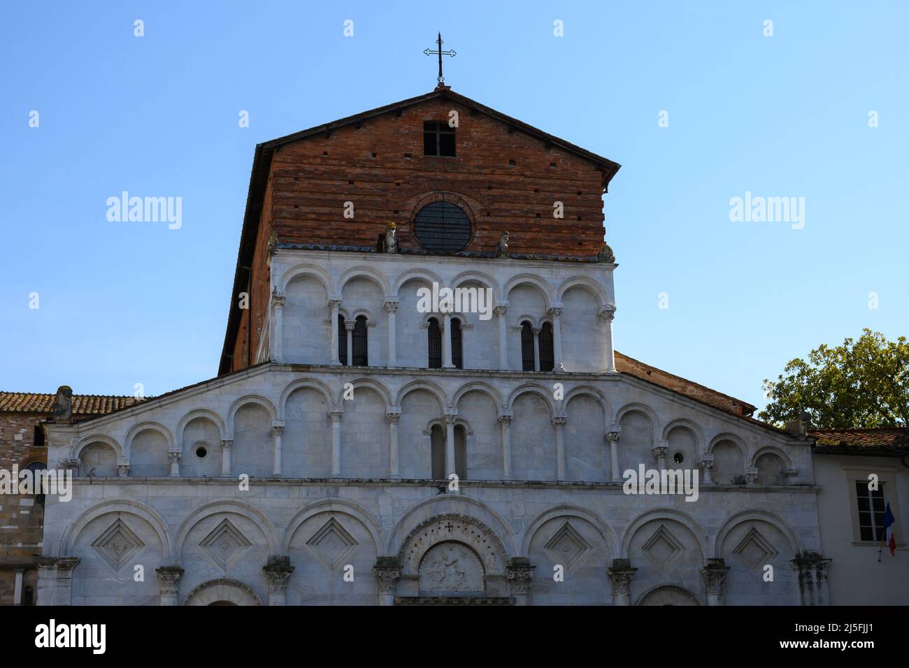 Lucca-March 2022-Italy The historic center of the splendid Tuscan town ...