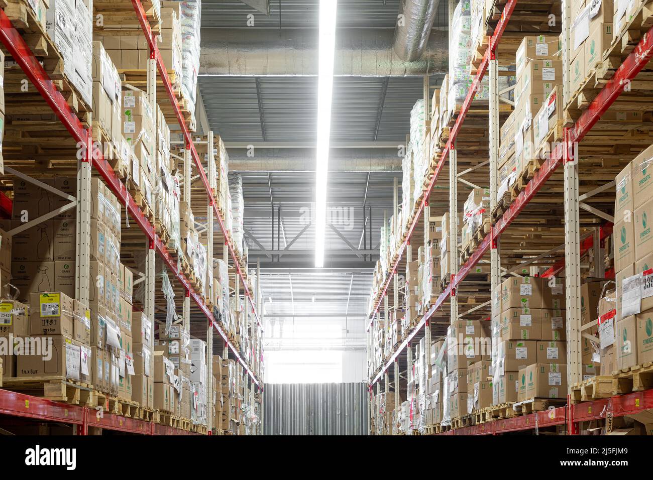 logistics center for storing goods before sending to the client Stock ...