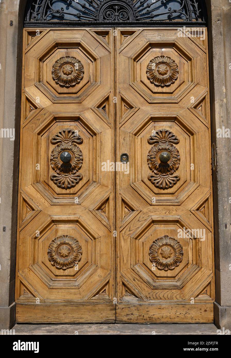 Ancient solid wood doors with hand-carved decorations by local artists ...