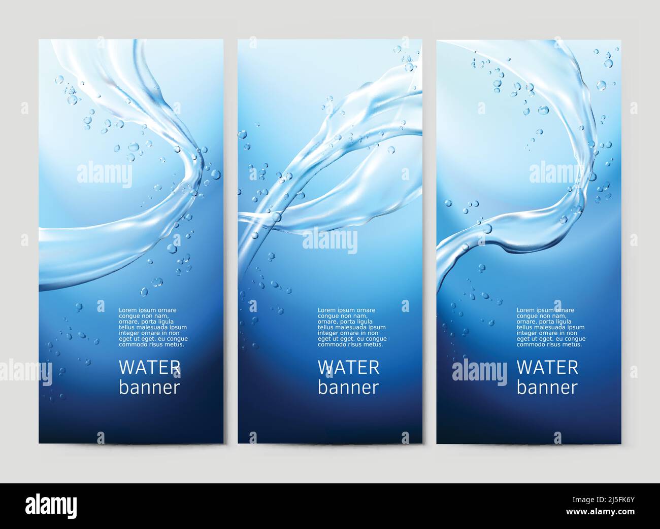 Vector Illustration Background With Flows And Drops Of Crystal Clear