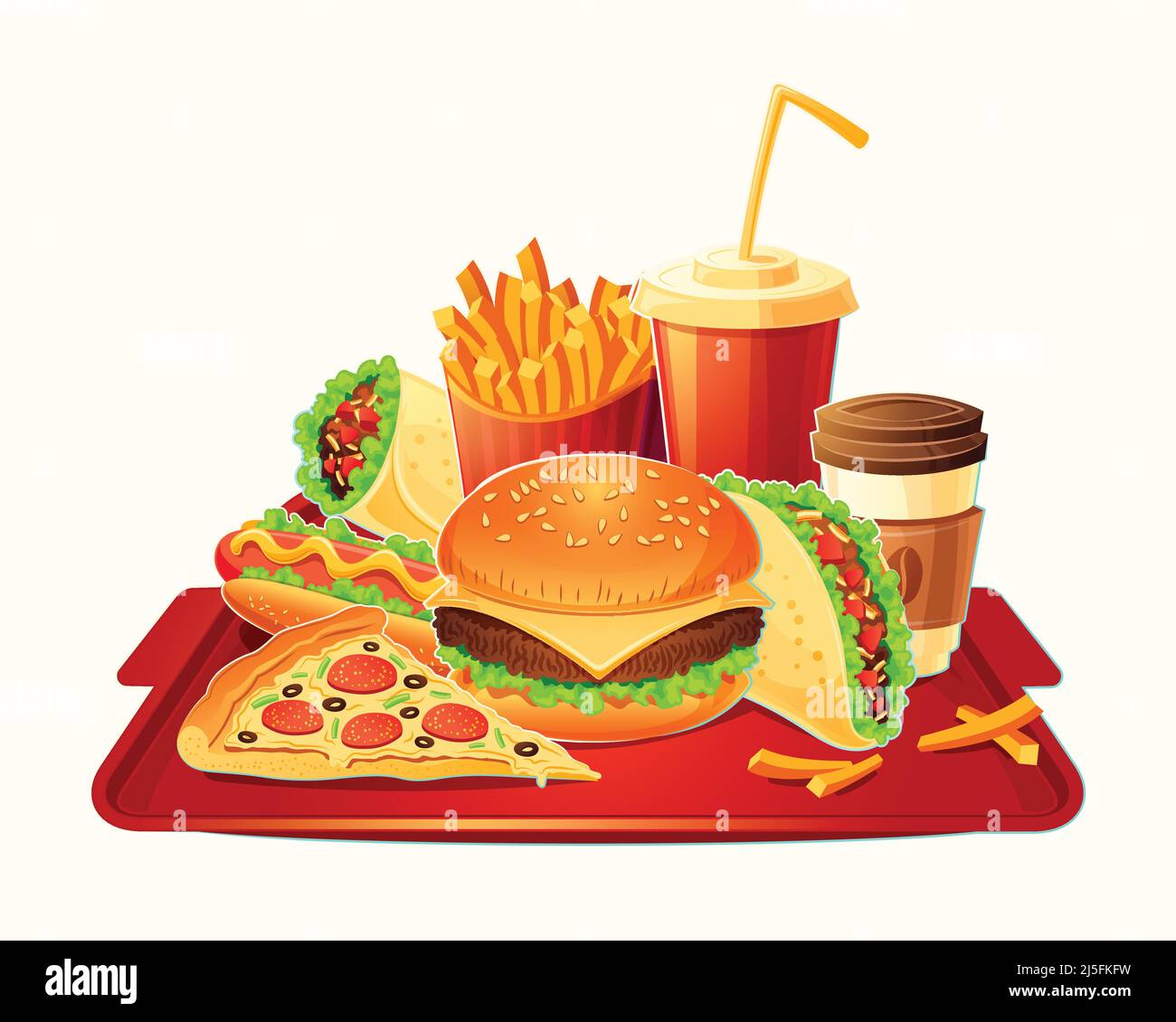 Hamburger takeaway restaurant Stock Vector Images - Alamy