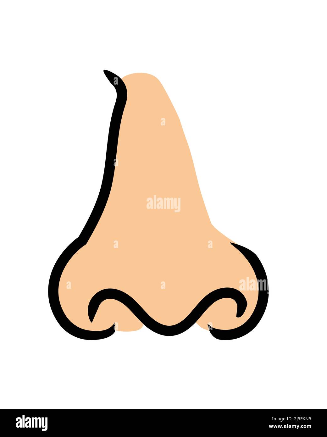 Human nose line icon vector isolated Stock Vector Image & Art - Alamy