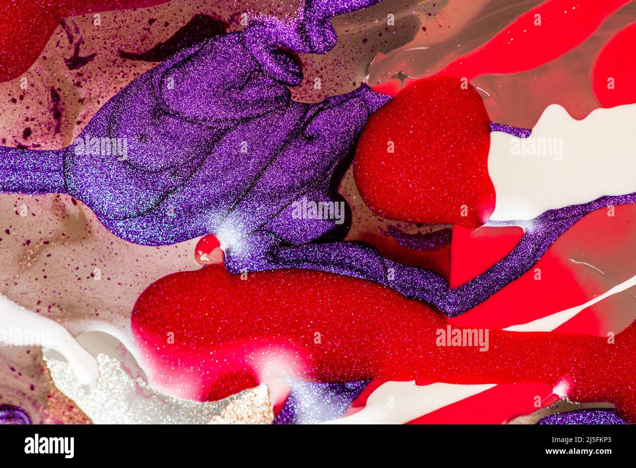 Abstract colorful backdrop with oil drops and waves on water surface ...