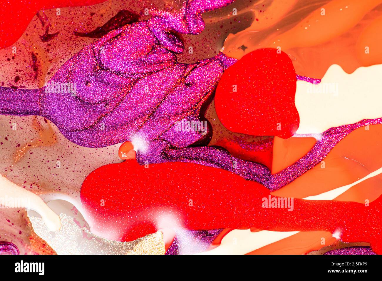 Abstract colorful backdrop with oil drops and waves on water surface ...