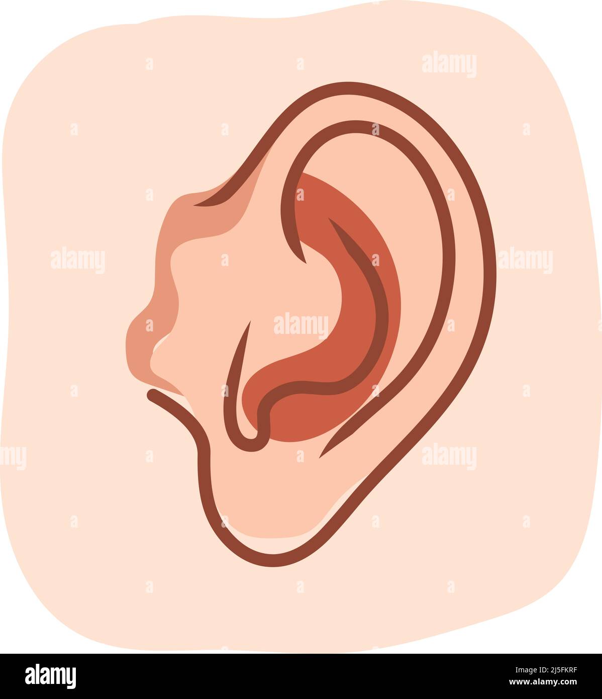 Vector ear on white background , Ear logo Stock Vector Image & Art - Alamy