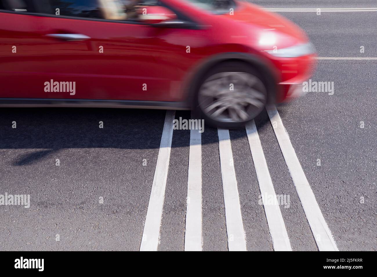 Attention rumble stripes hi-res stock photography and images - Alamy