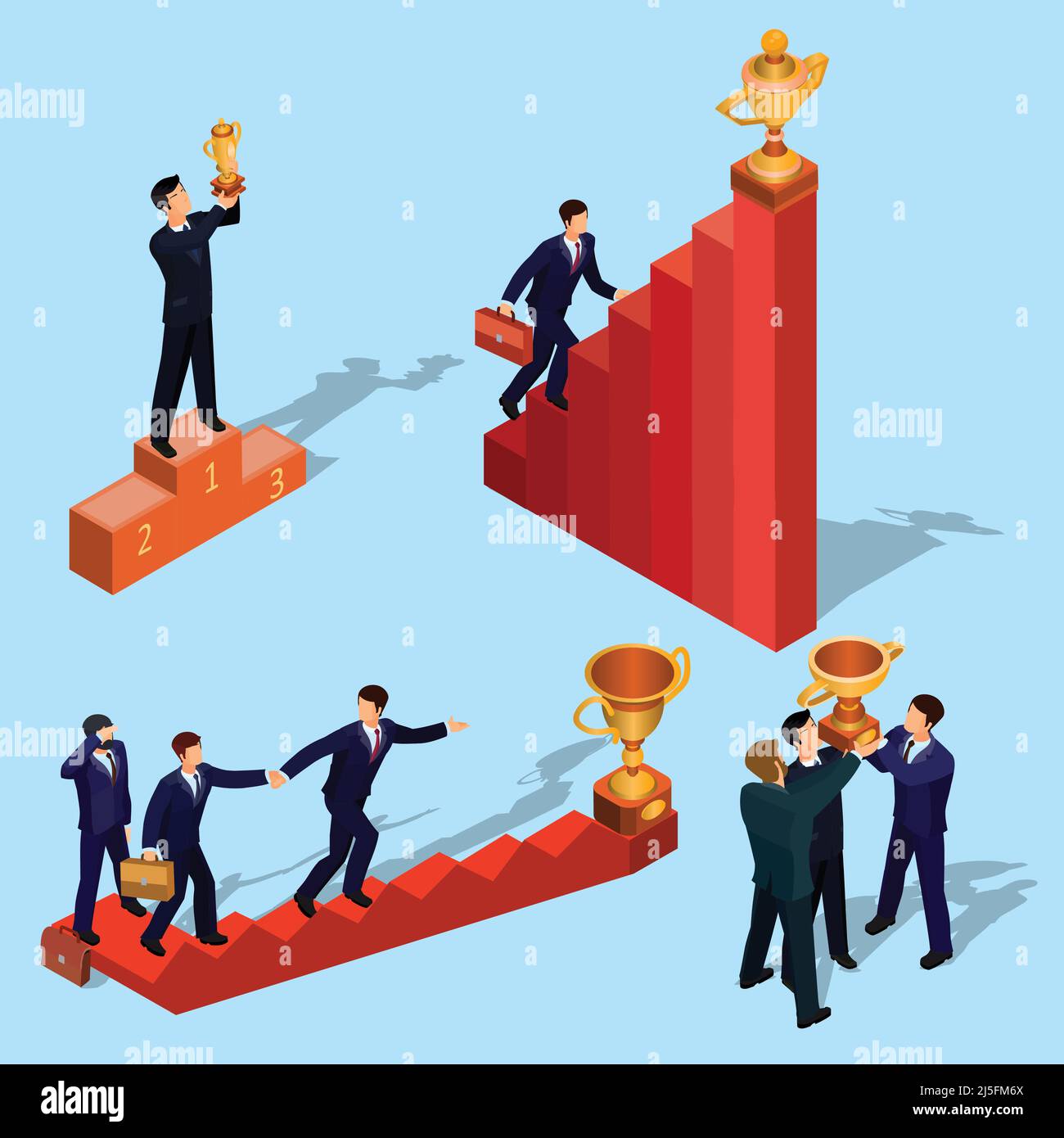 Growth person illustration stairs hi-res stock photography and images ...