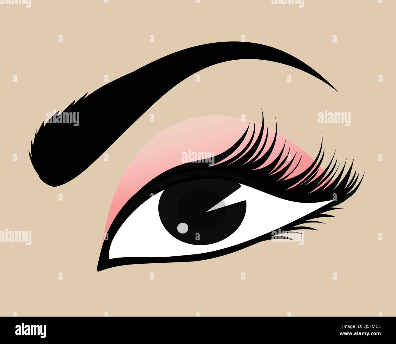 Beautiful Eye vector illustration Isolated Stock Vector Image & Art - Alamy