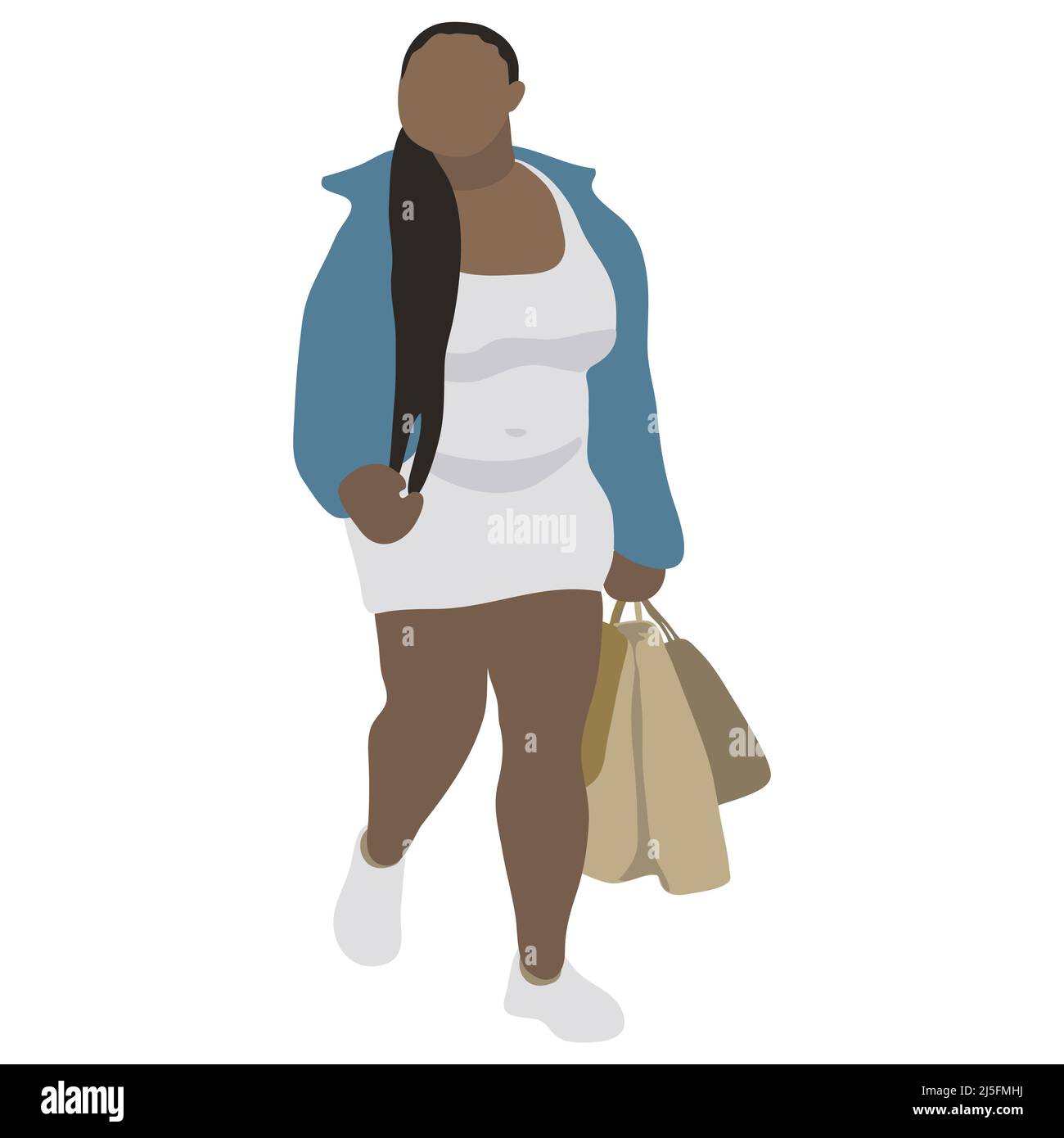 Young elegant woman walking , Vector illustration Stock Vector Image ...