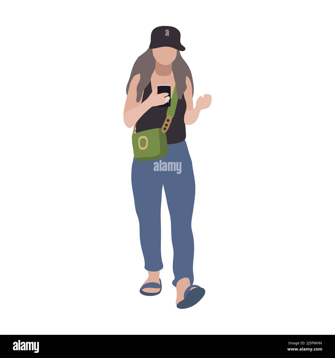 Young using phone Stock Vector Images - Alamy