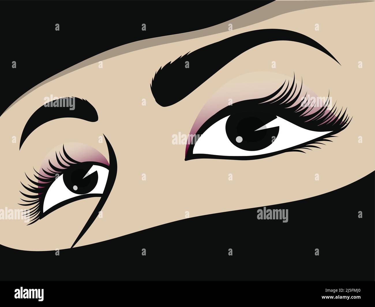 Veiled woman black Stock Vector Images - Alamy